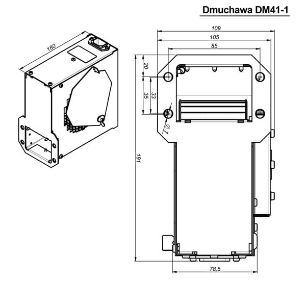 Ventilator DM41-1 mit Zugregelklappe KOTLY.COM.PL
